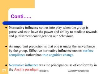 Majority influence conformity | PPTX
