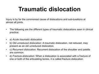 Major Joint dislocations by Dr Prassan Tripathi | PPTX
