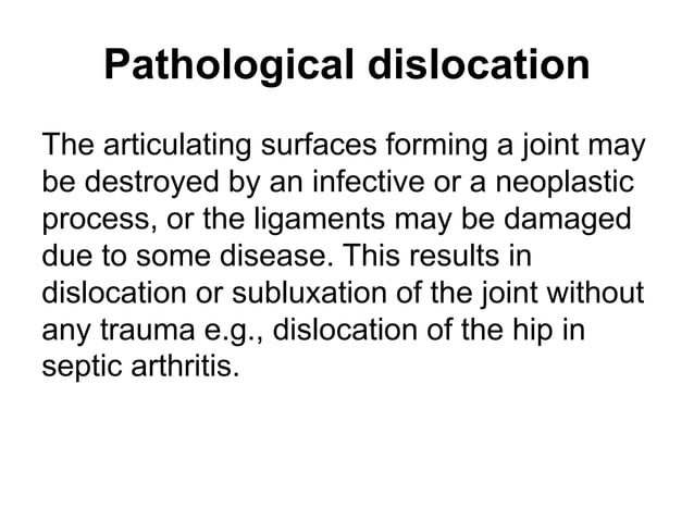 Major Joint dislocations by Dr Prassan Tripathi | PPTX | Death, Injury ...