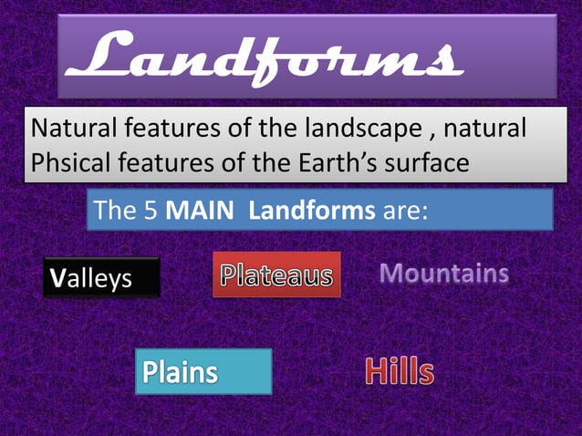 Major land form of earth | PPTX