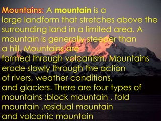 Major land forms Of the Earth | PPTX