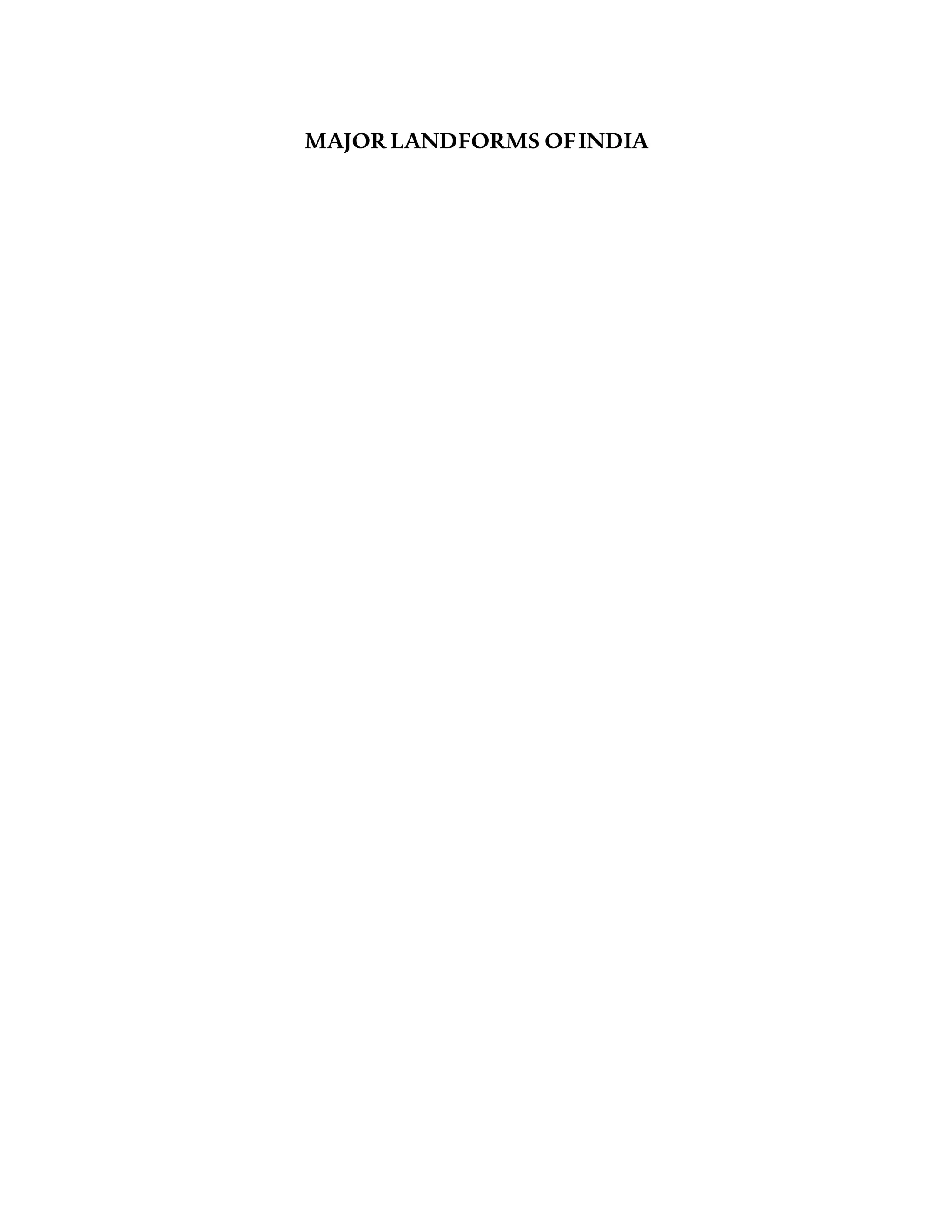 Major landforms of india project for standard 3 students | DOCX