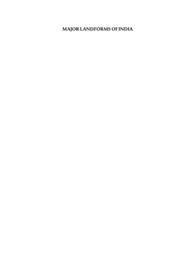 Major landforms of india project for standard 3 students | DOCX