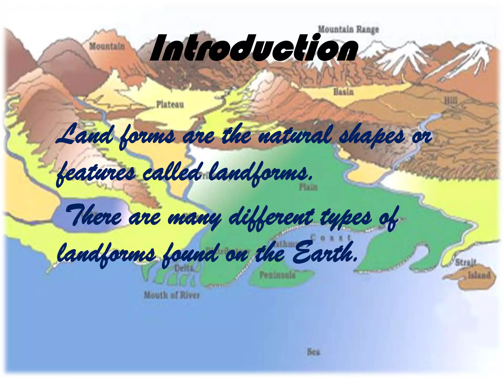 Major land forms of the earth | PPTX