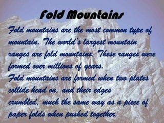 Major land forms of the earth | PPTX