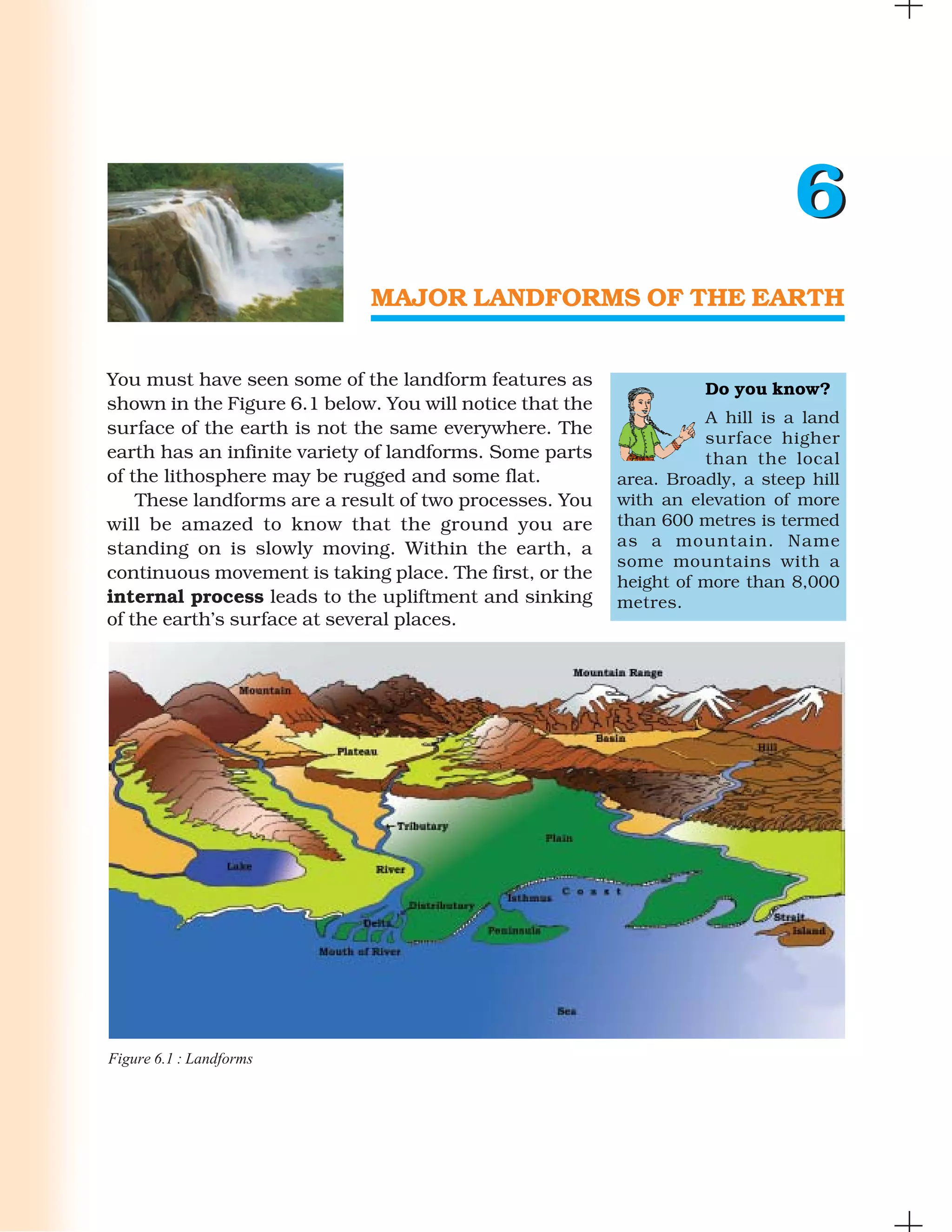 Major landforms of the earth | PDF