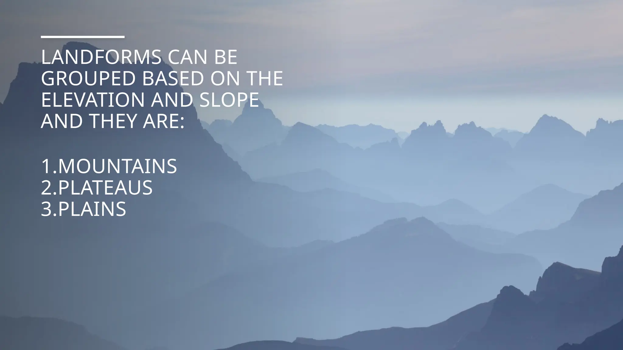 MAJOR LANDFORMS OF THE EARTH..........-ALL ABOUT LANDFORMS | PPTX