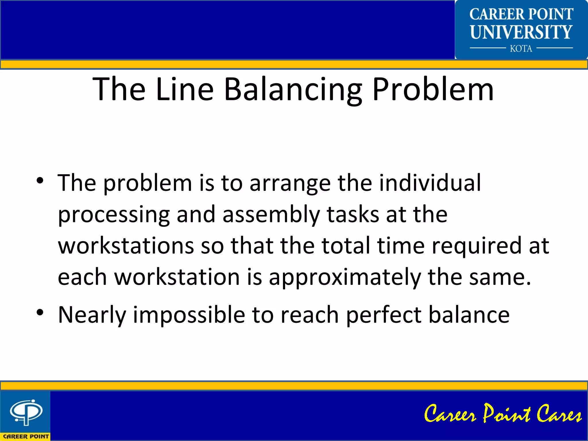 Line balancing ppt By Wakil Kumar | PPT
