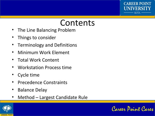 Line balancing ppt By Wakil Kumar | PPT