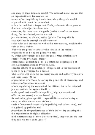 Major Models of the Criminal Justice SystemPacker’s ModelsThe .docx