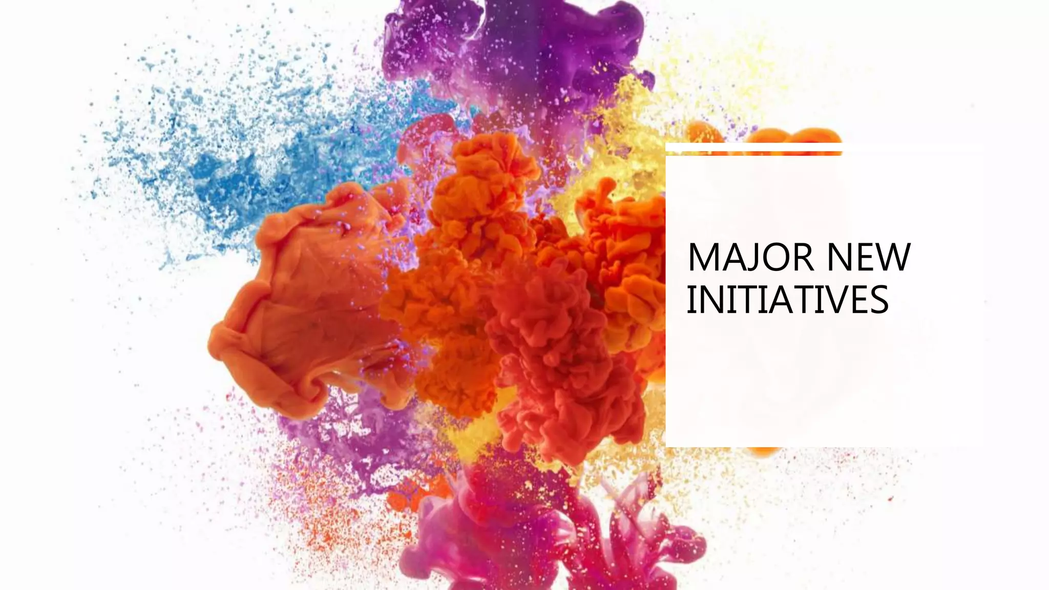 Major new initiatives | PPTX