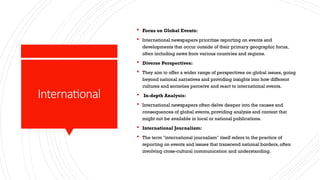 major newspaper - national international regional | PPTX