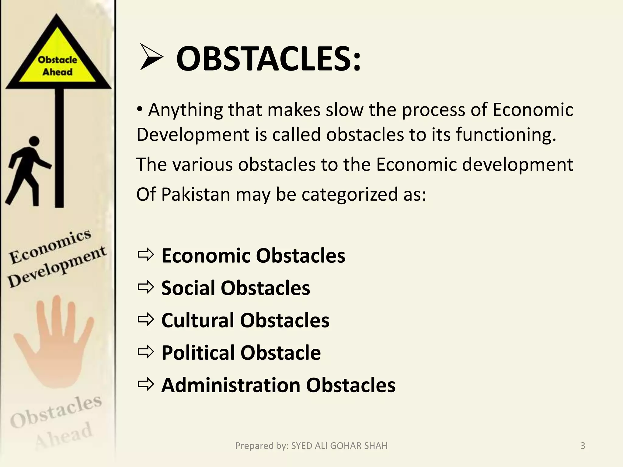 Major Obstacles of Pakistan | PPTX