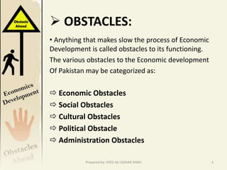 Major Obstacles of Pakistan | PPTX