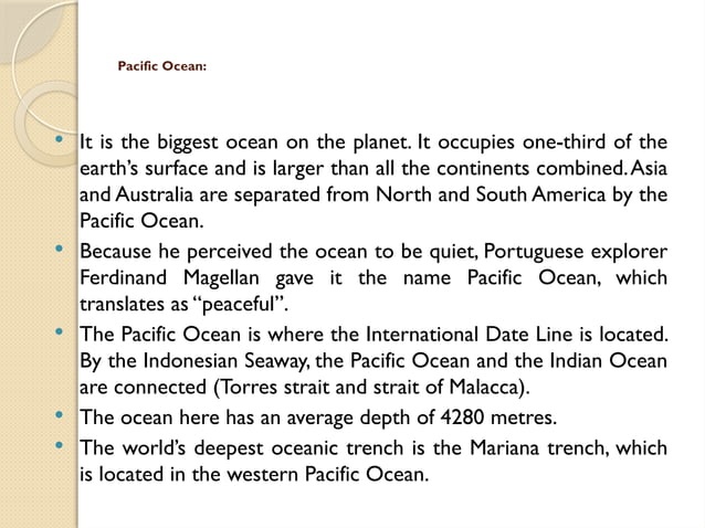 Major Oceans of the World PowerPoint Presentation | PPTX