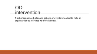 Major od interventions and their expected strategic outcomes | ODP