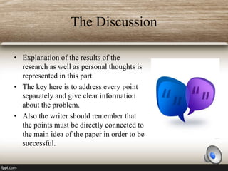 Major Parts of a Research Paper | PPTX