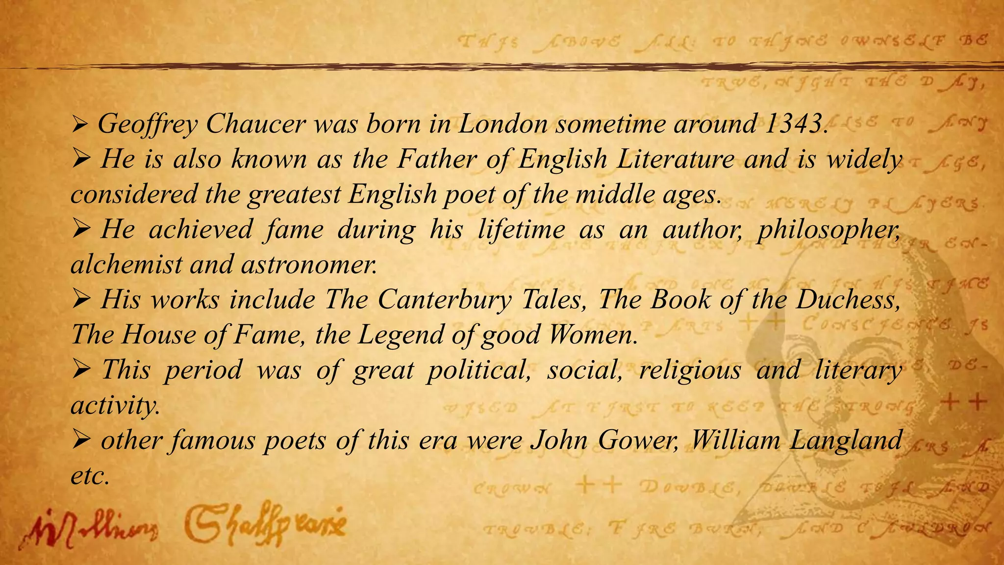 History of English Literature | PPTX