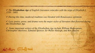 History of English Literature | PPTX