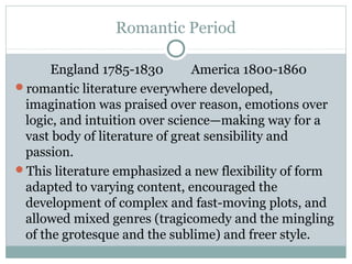 Major Periods in English and American Literature | PPT