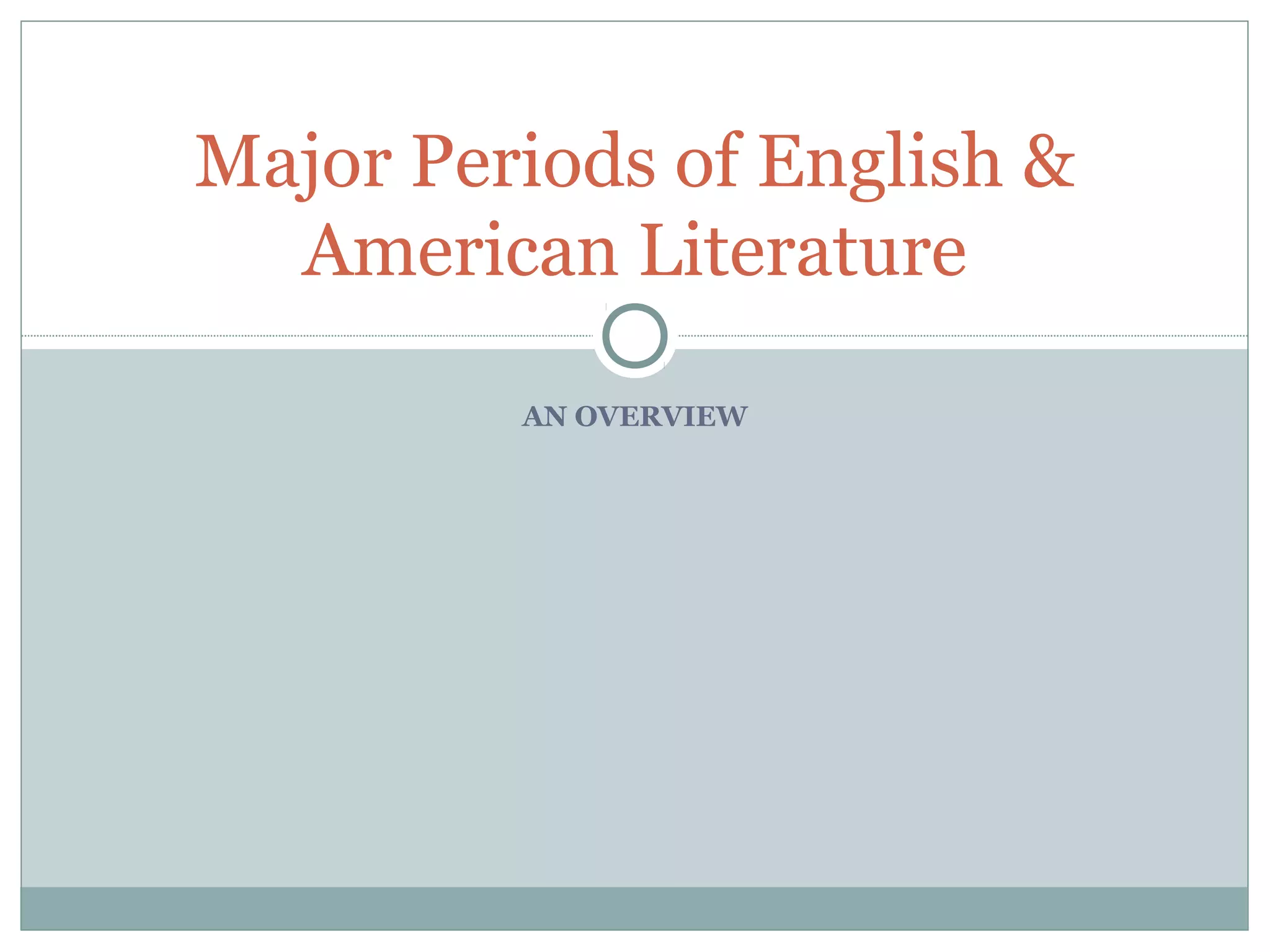 Major periods of_english__american_literature | PPT