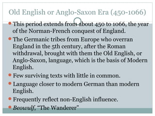 Major periods of_english__american_literature | PPT
