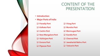 Major ports of india | PPTX