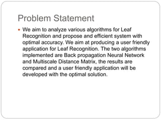 final year project_leaf recognition | PPT
