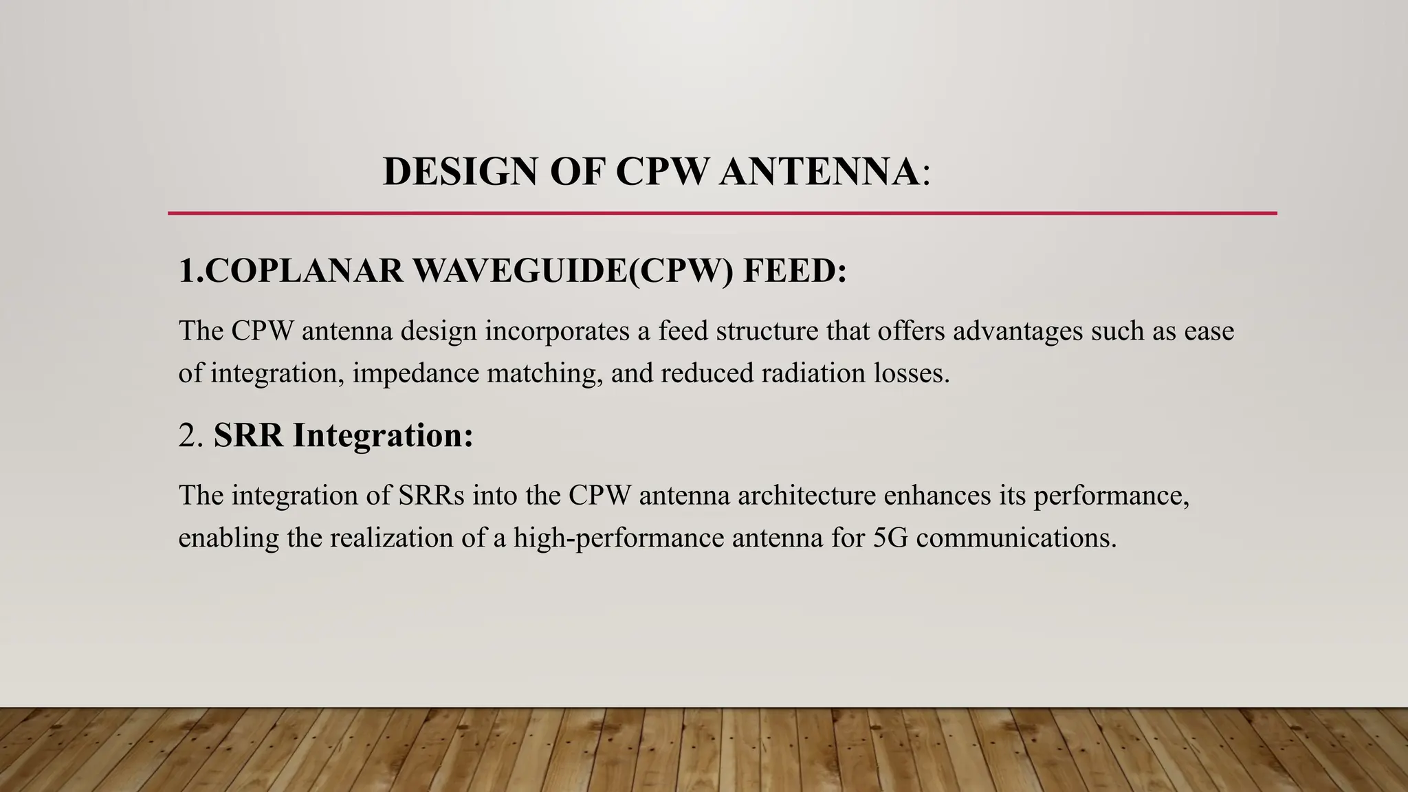 A high performance split ring resonator based CPW antenna for 5G .pptx