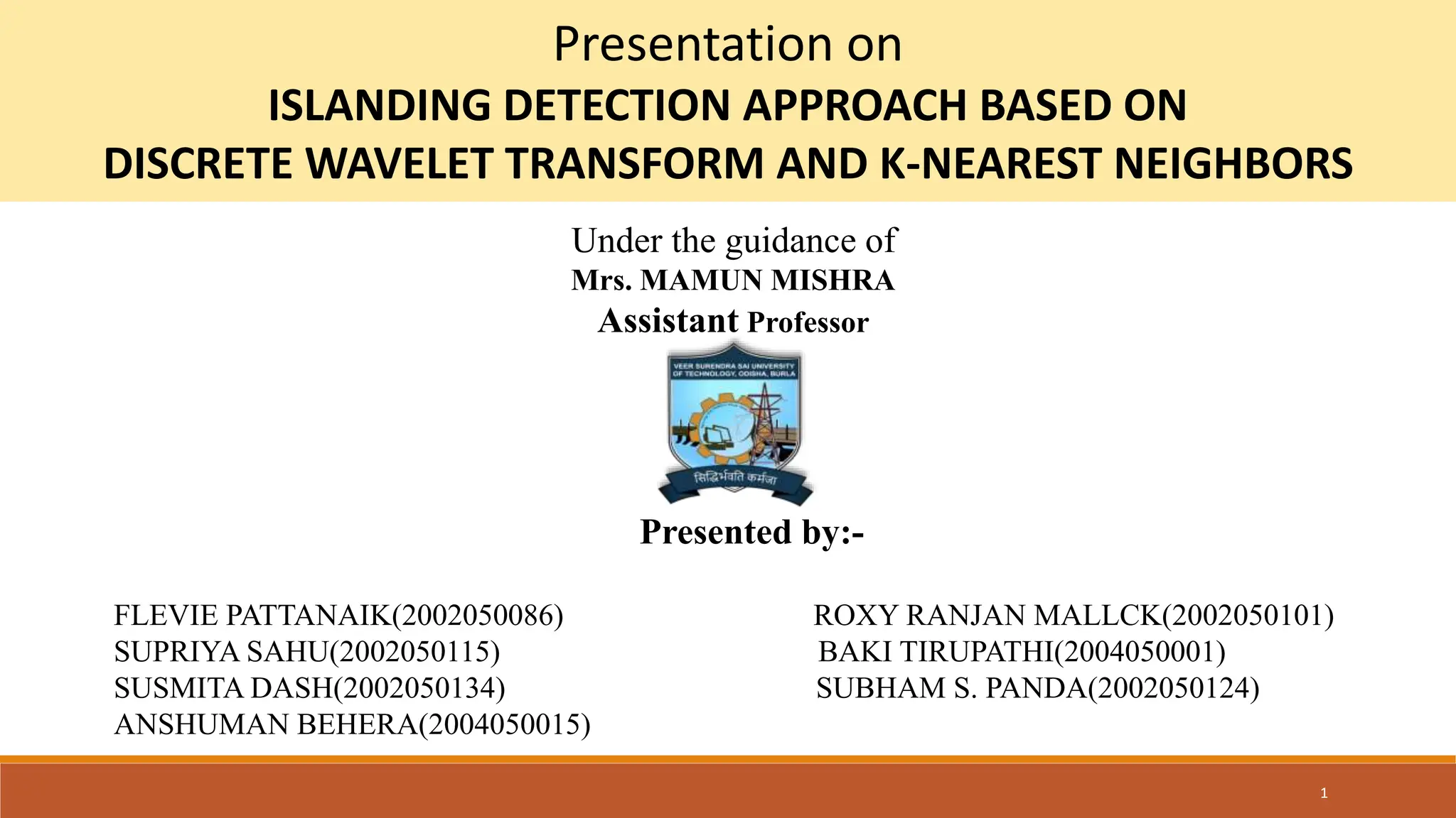 Islanding Detection Using Dwt And Annpptx Computer Networking Computing