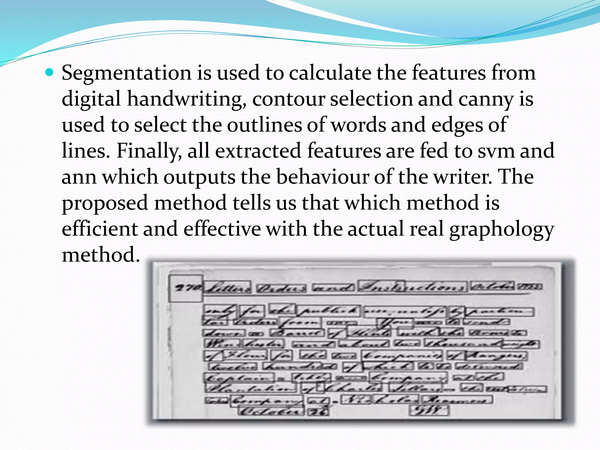 Personality Prediction using HandWriting Analysis | PPTX