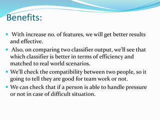 Personality Prediction using HandWriting Analysis | PPTX