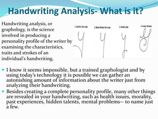 Personality Prediction using HandWriting Analysis | PPTX