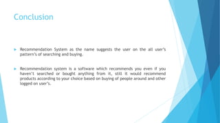 Recommendation Engine Project Presentation | PPTX