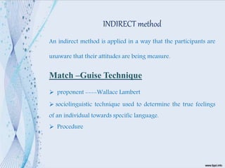 Measuring Language Attitude | PPTX