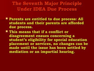 Major Principles Under IDEA Special Education | PPT