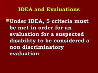 Major Principles Under IDEA Special Education | PPT