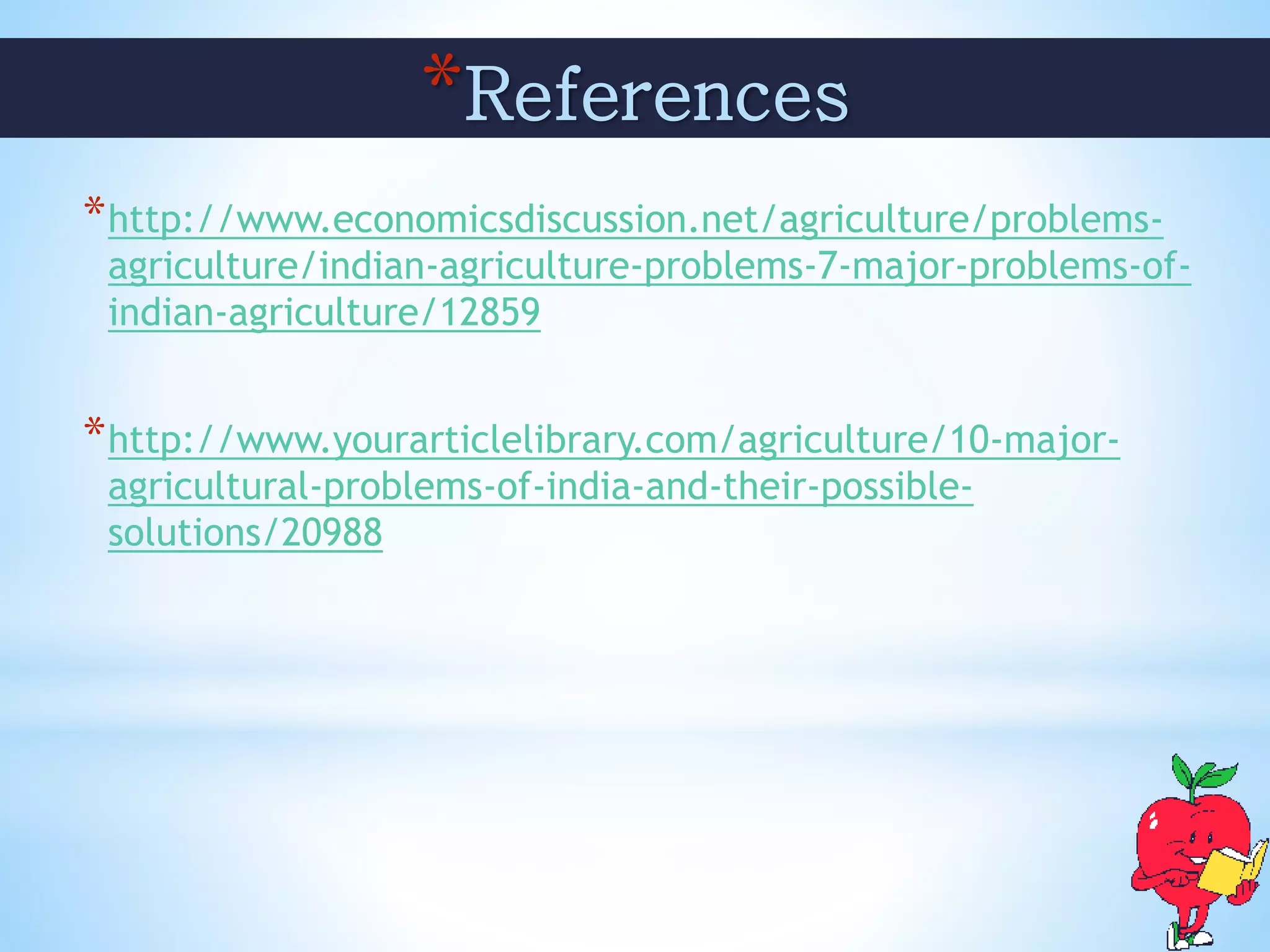 Major problems in agriculture | PPTX