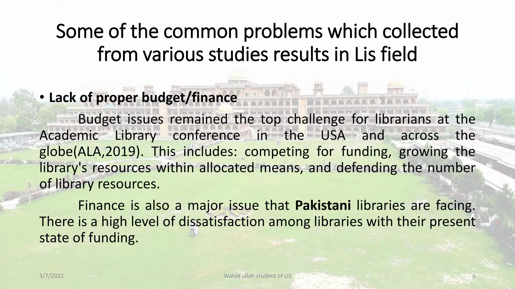 Major problems in LIS.pptx