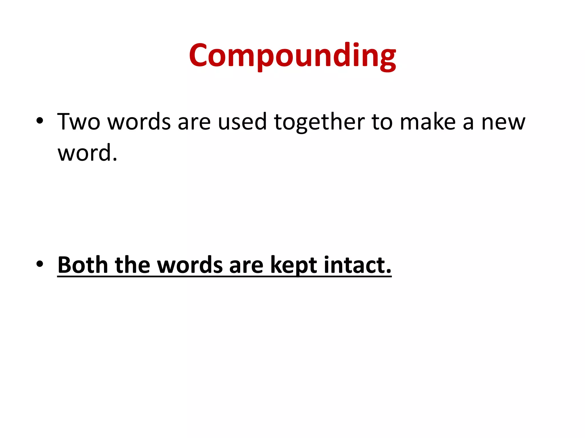 Major processes of word formation new | PPTX