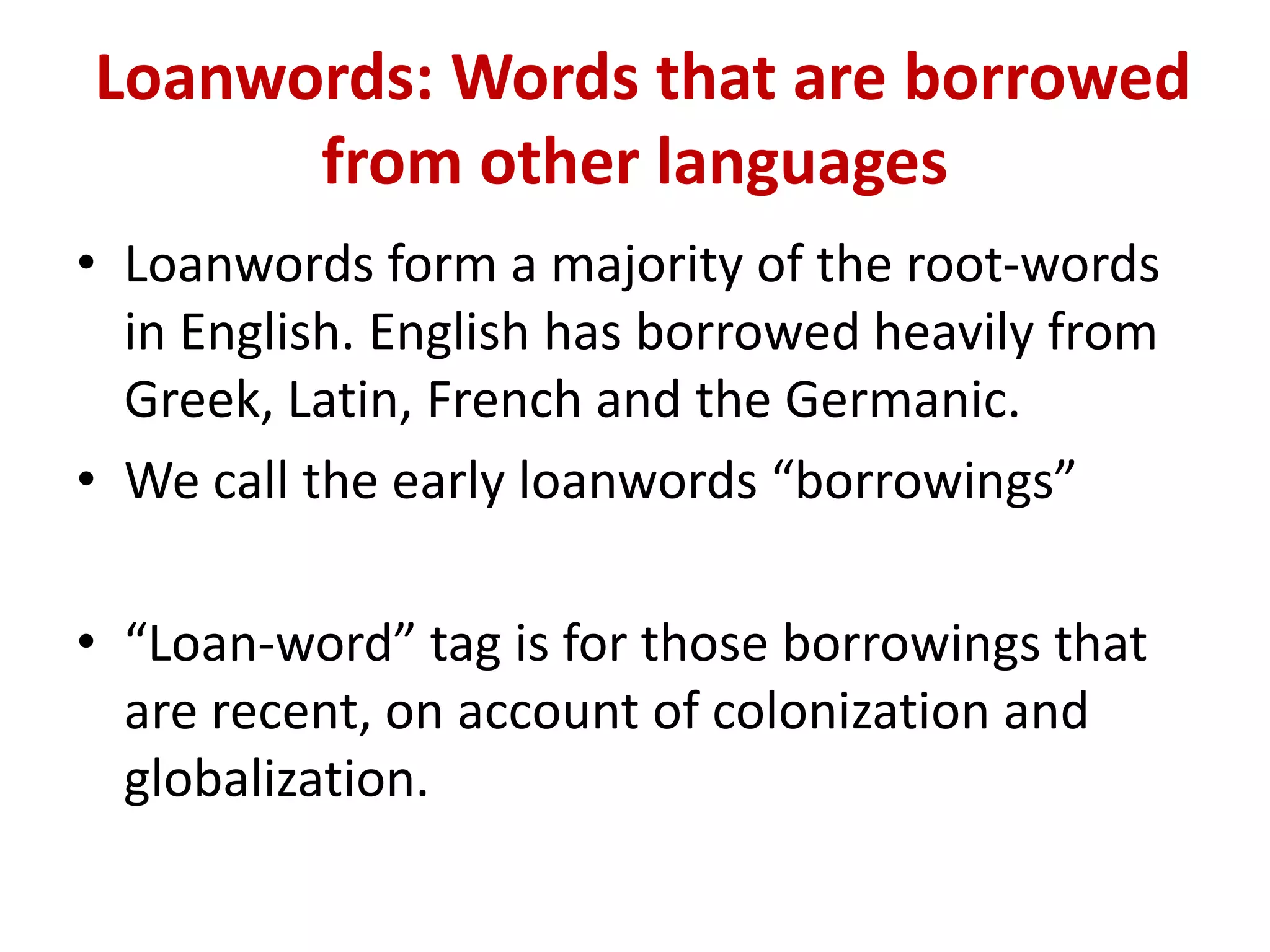 Major processes of word formation new | PPTX