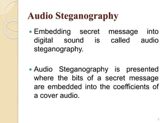 Audio steganography project presentation | PPTX