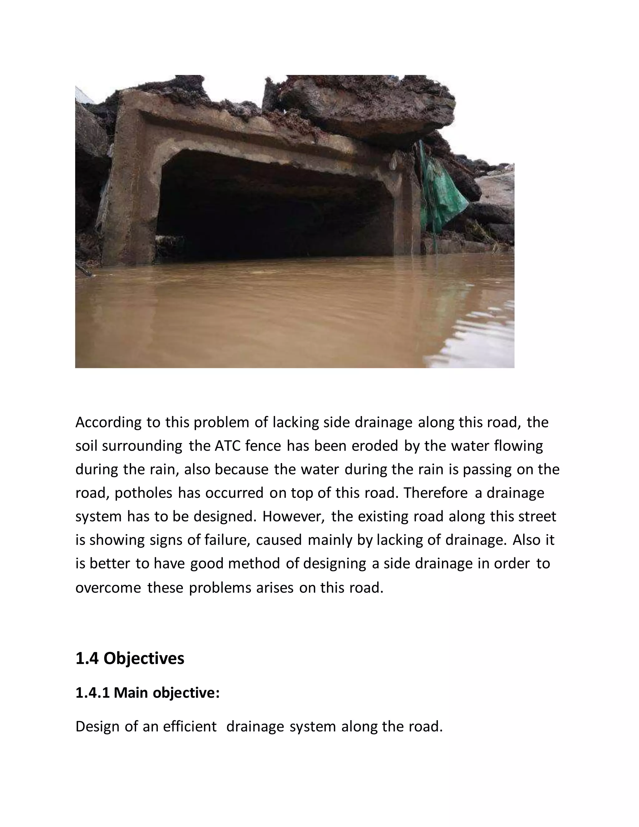 planning, design and estimation of road side drainage system | DOCX