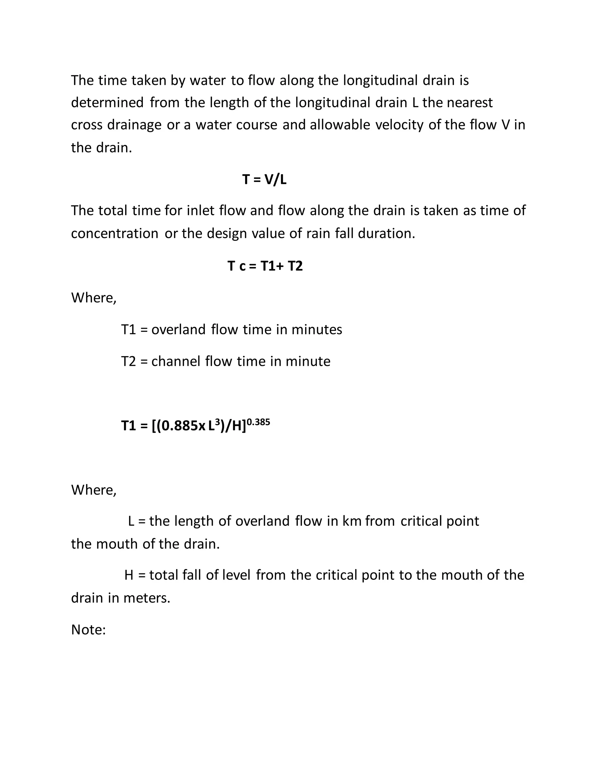 planning, design and estimation of road side drainage system | DOCX