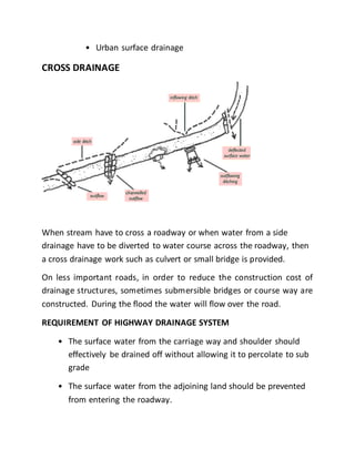 planning, design and estimation of road side drainage system | DOCX