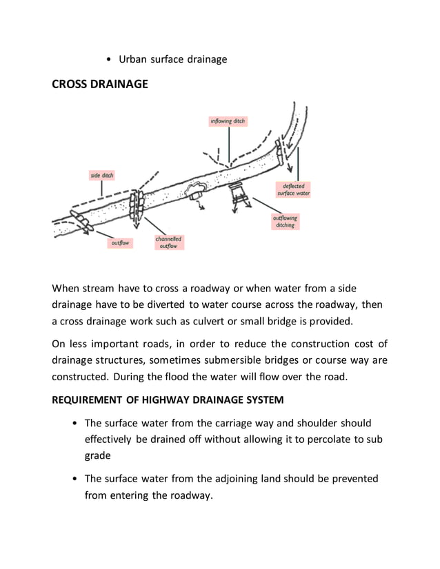 planning, design and estimation of road side drainage system | DOCX ...