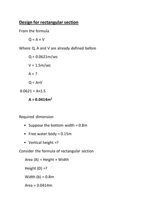 planning, design and estimation of road side drainage system | DOCX