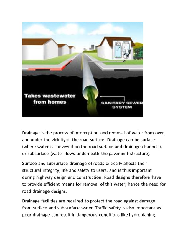 planning, design and estimation of road side drainage system | DOCX ...