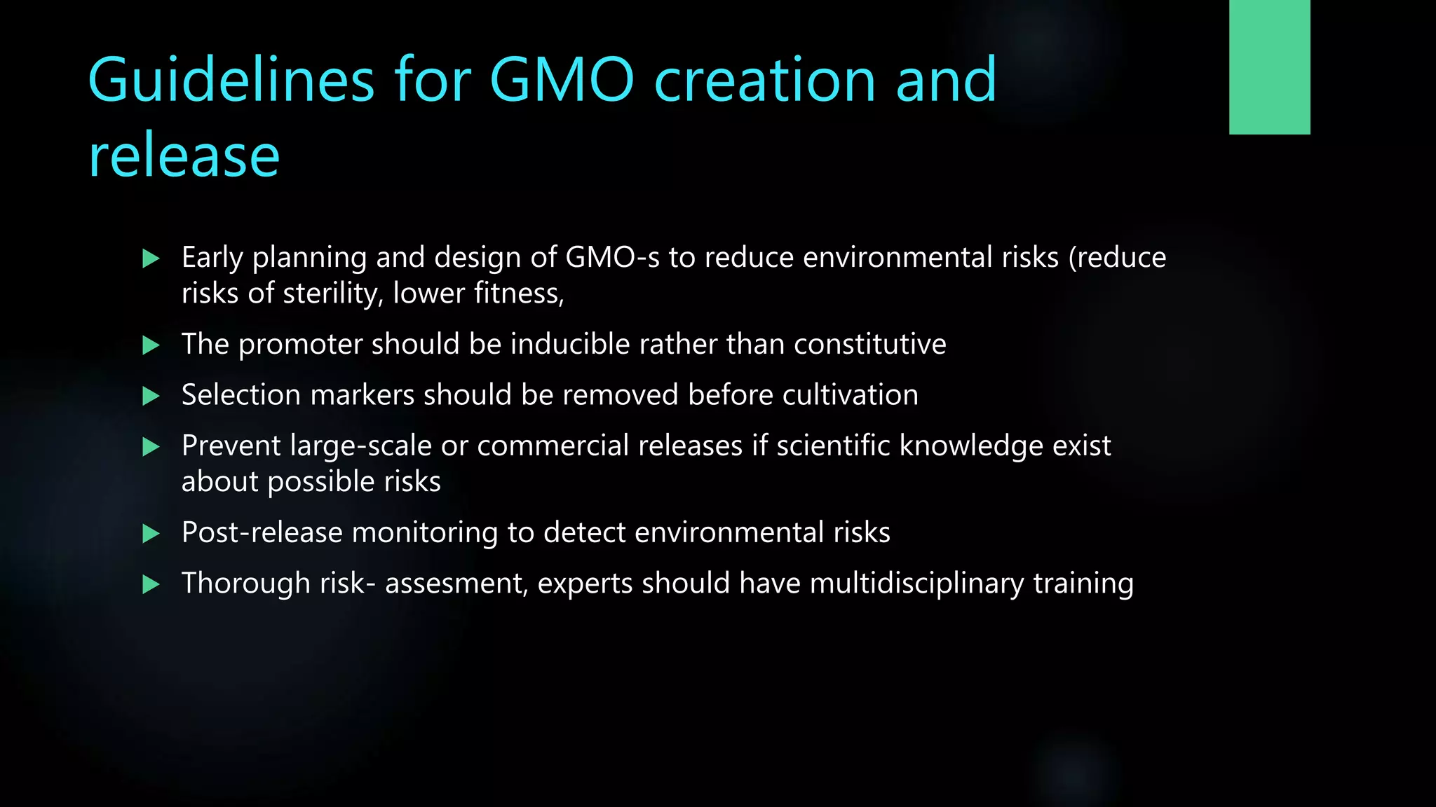 genetically modified organisms (related to IPR) by Tahura Mariyam | PPTX