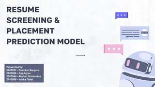 RESUME SCREENING & PLACEMENT PREDICTION MODEL | PDF